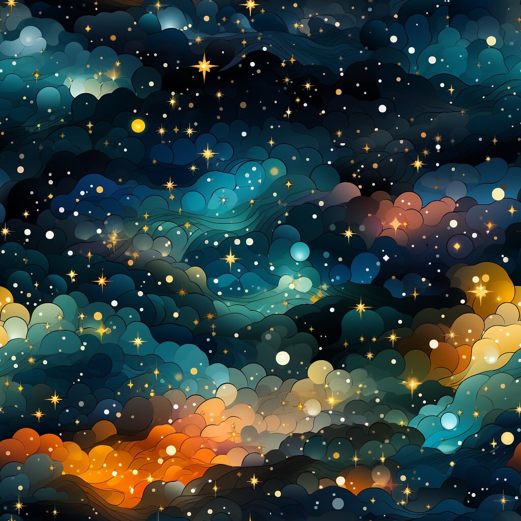 X3 Multicolor Space Patterns SEAMLESS DIGITAL PATTERNS - Etsy