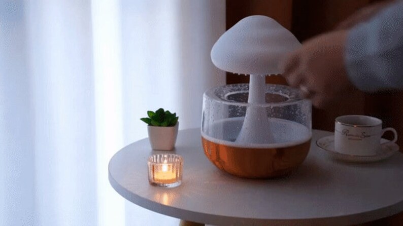 2-in-1 Desk Humidifier Zen Diffuser Raining Cloud Night Light - Etsy