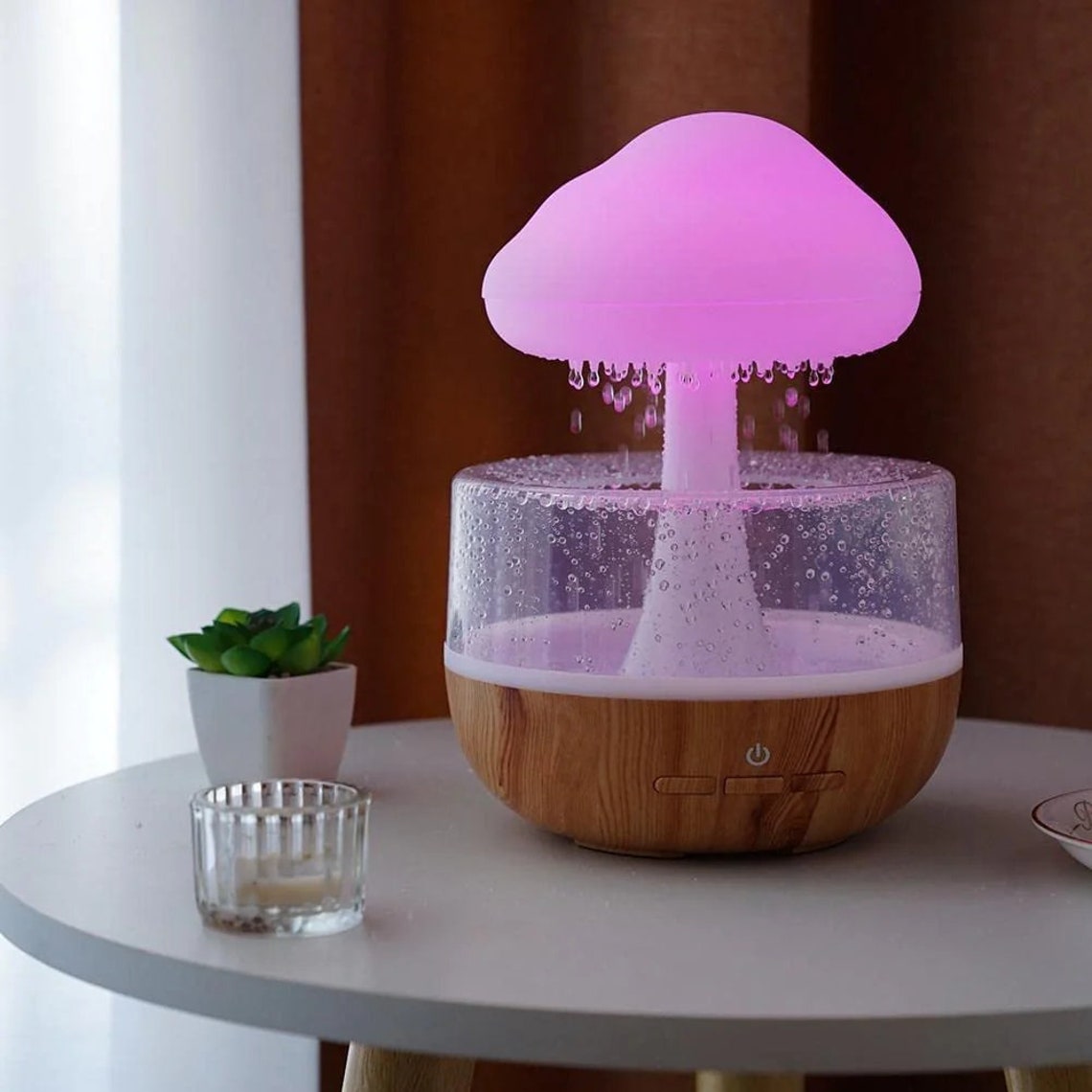 2-in-1 Desk Humidifier Zen Diffuser Raining Cloud Night Light - Etsy
