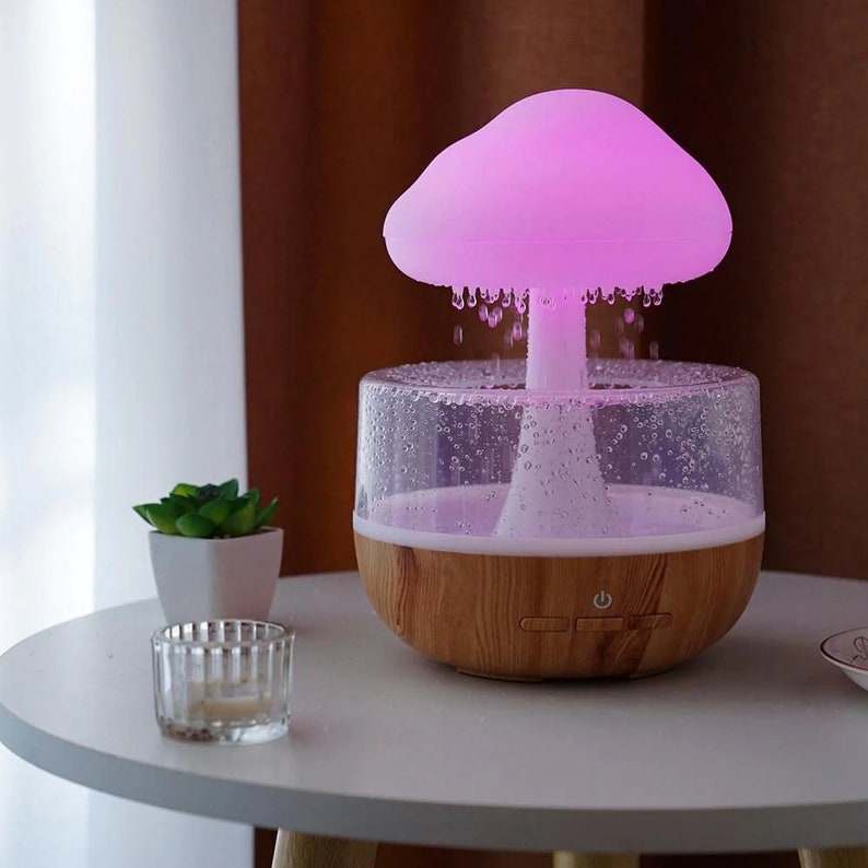 2-in-1 Desk Humidifier Zen Diffuser Raining Cloud Night Light - Etsy