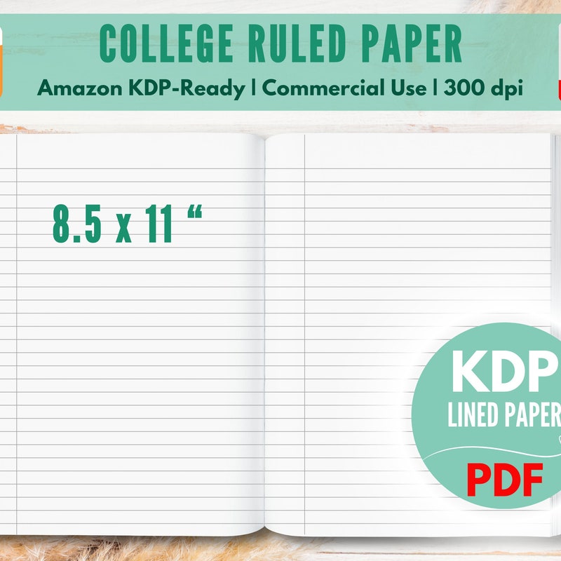 College Ruled Notebook - Etsy
