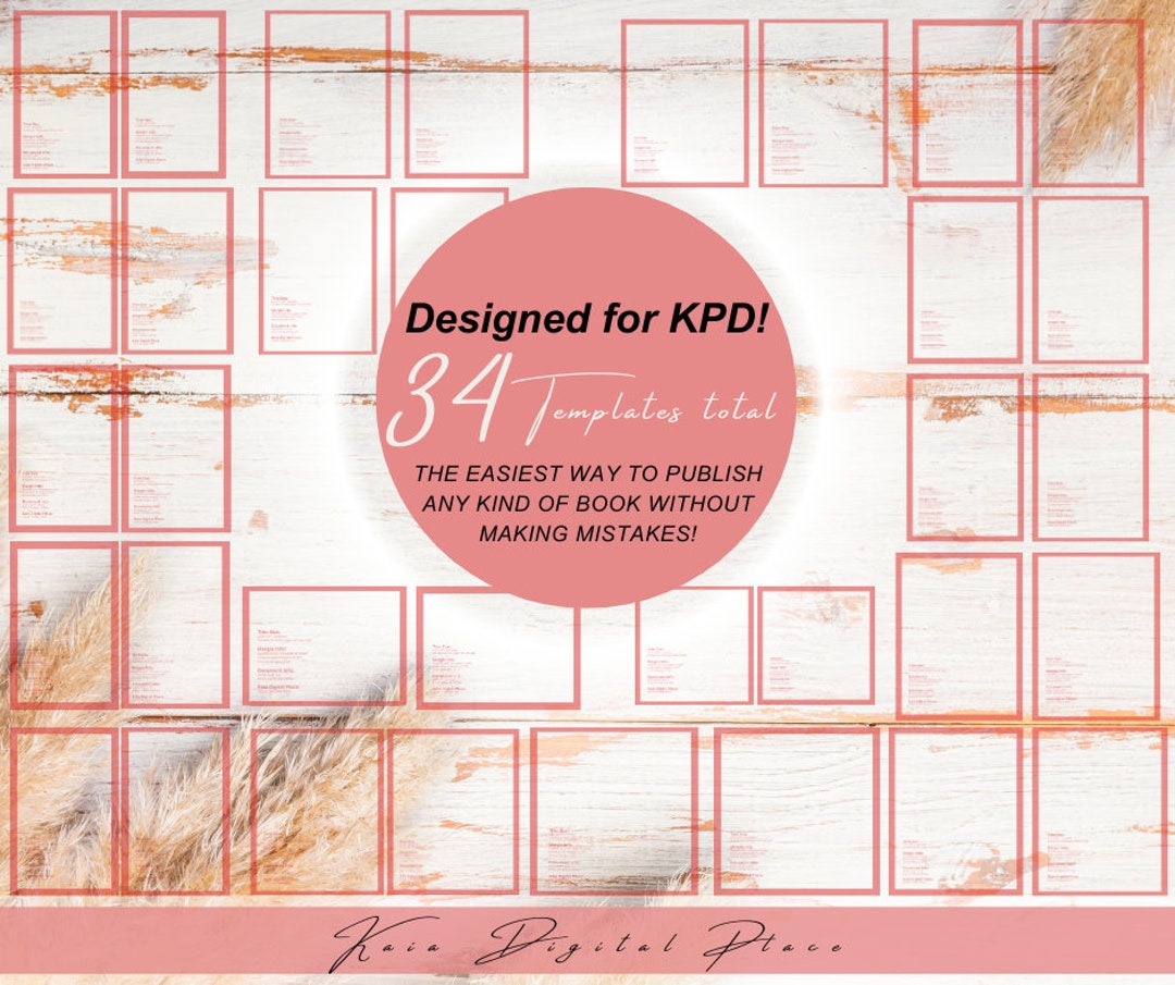 KDP Interior Template Pack All 17 Sizes Templates From 5 X 8 to 8.27 X ...