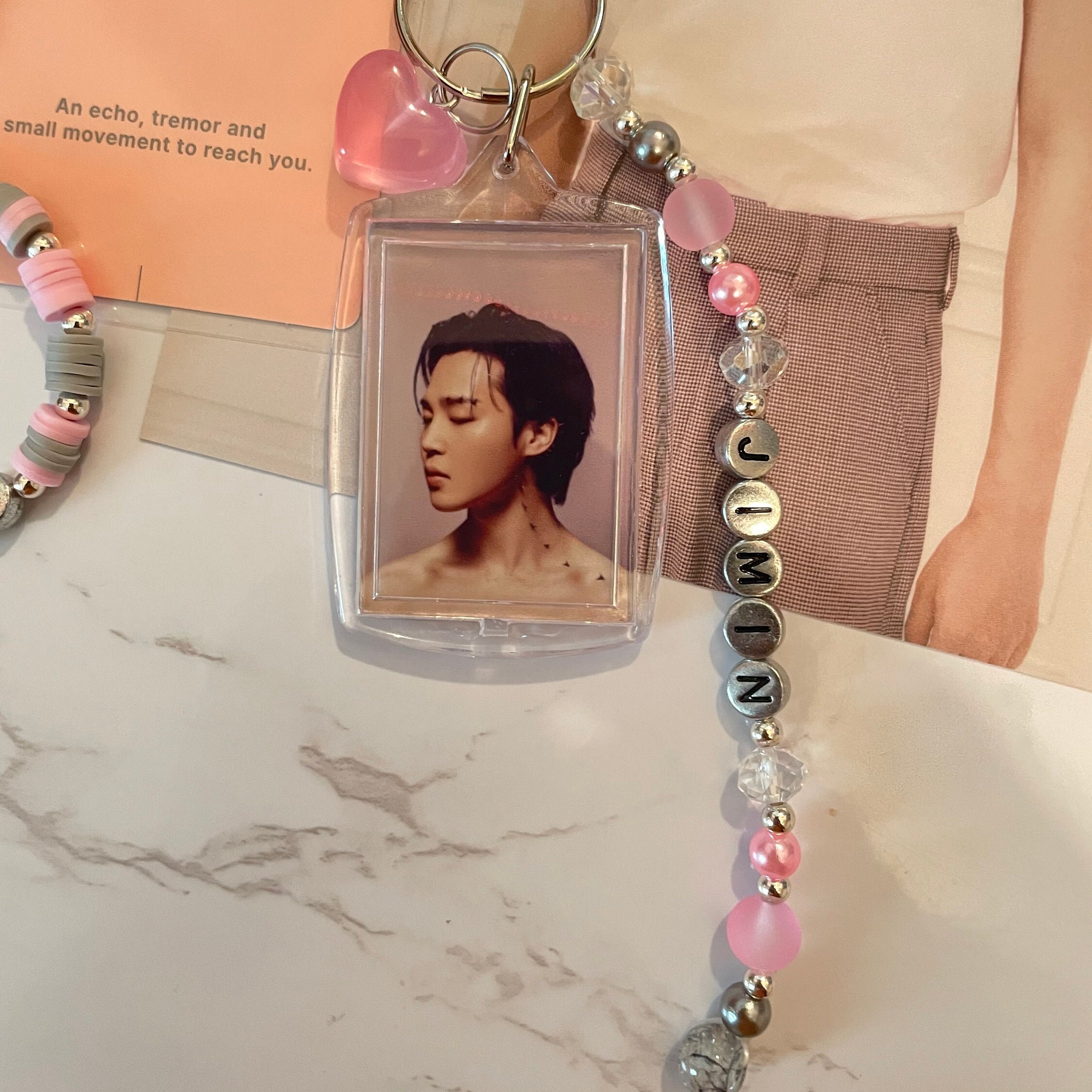 BTS Jimin Bias Bracelet & Keychain Set, FACE Album, Park Jimin, BTS ...