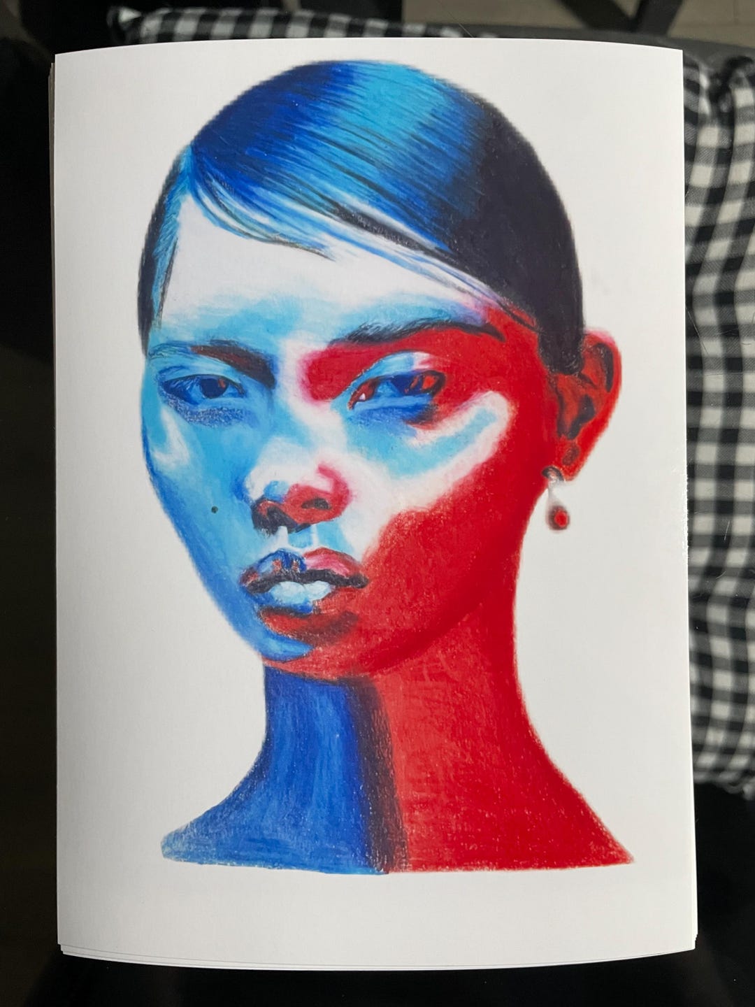 Original Gradient Art Portrait, Gradient Portrait, Art Print, Wall Art ...