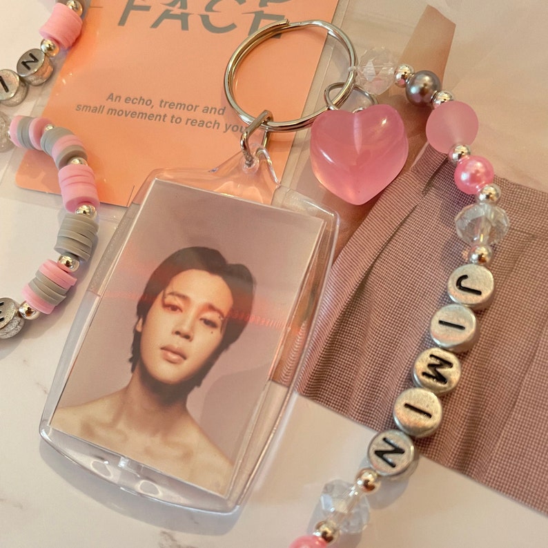 BTS Jimin Bias Bracelet & Keychain Set, FACE Album, Park Jimin, BTS ...