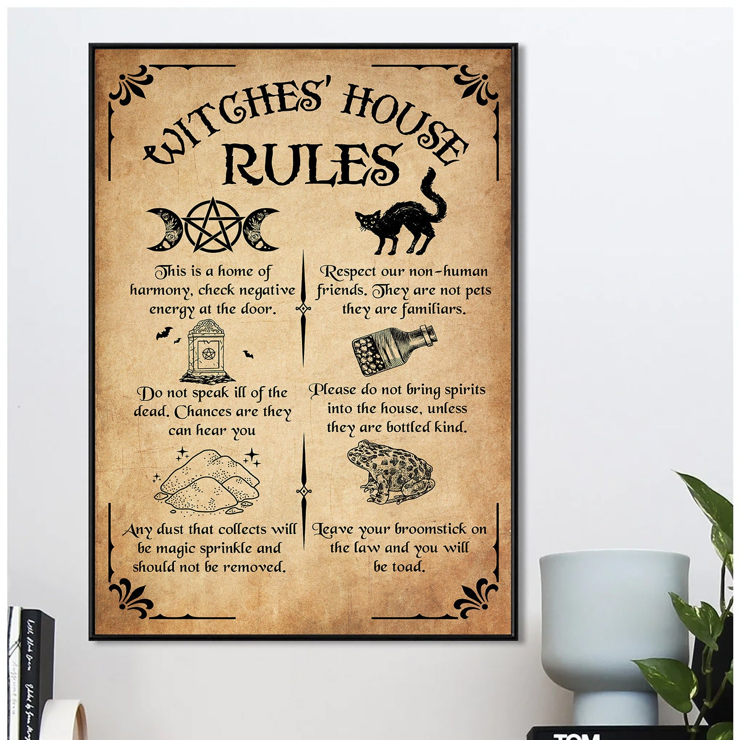 Witches's House Rules Poster Witch Poster Witch Decor - Etsy