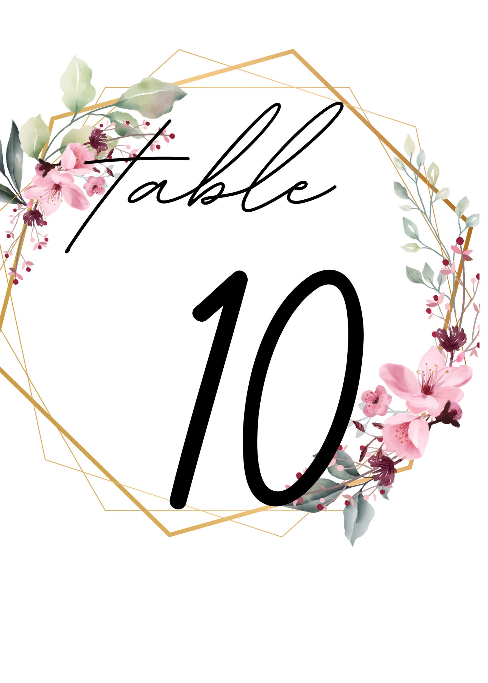 Printable Table Numbers - Etsy