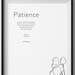 Patience Poem - Poem Poetry Quotes Wall Art Wall Decor Home Living ...