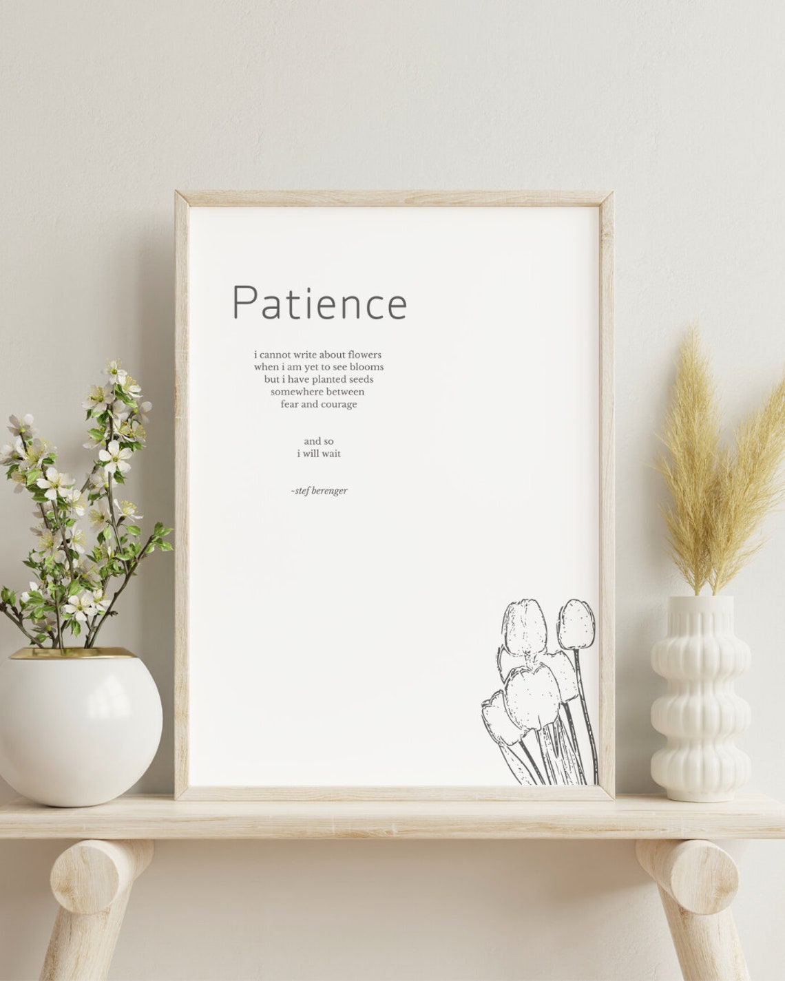 Patience Poem Poem Poetry Quotes Wall Art Wall Decor Home Living ...