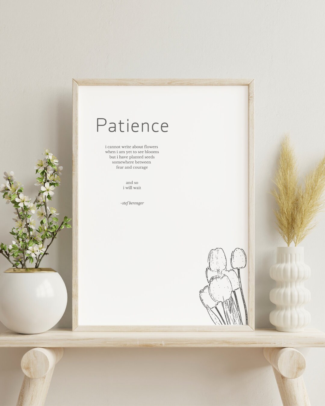 Patience Poem Poem Poetry Quotes Wall Art Wall Decor Home Living ...