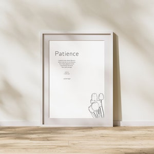 Patience Poem - Poem Poetry Quotes Wall Art Wall Decor Home Living ...
