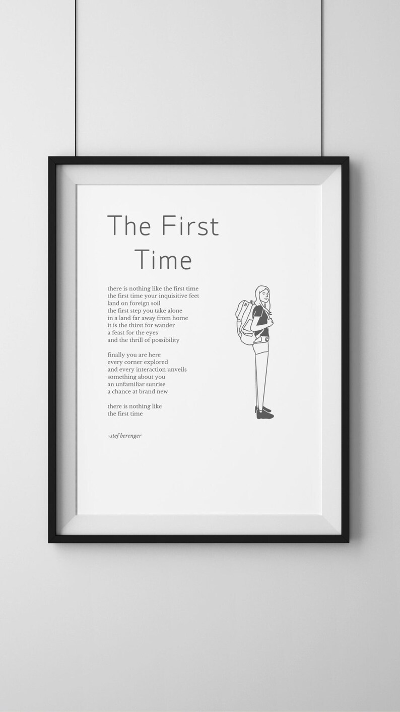 The First Time Poem - Wall Prints I Wall Art I Wall Decor I Quotes I ...