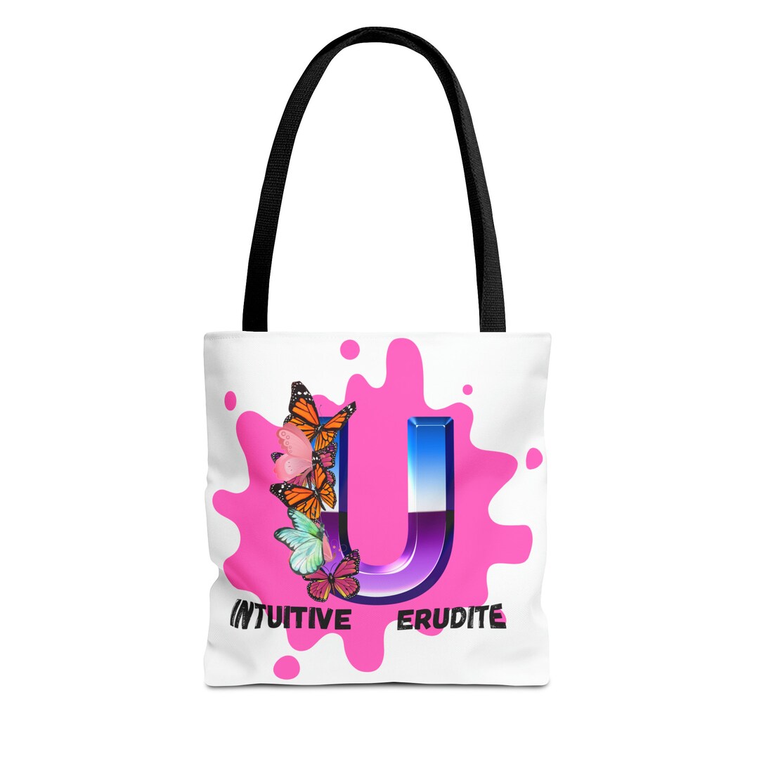 Cute U Letter 2 Meaning Tote Bag 13''X13'', Valentine Bag College Bag ...