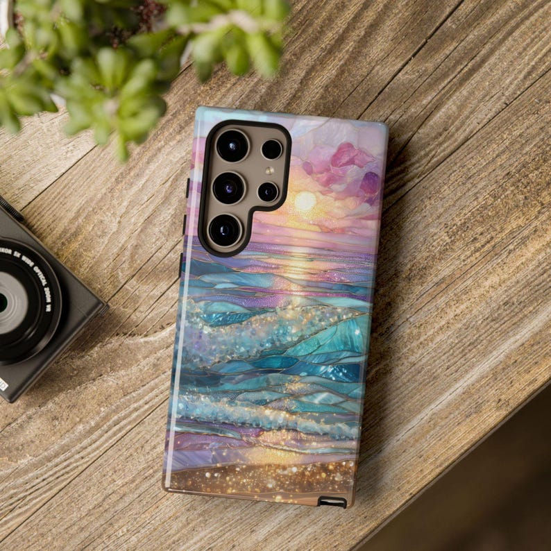 Beach Sunset Phone Case Ocean Waves Aesthetic, Coastal Summer Phone ...
