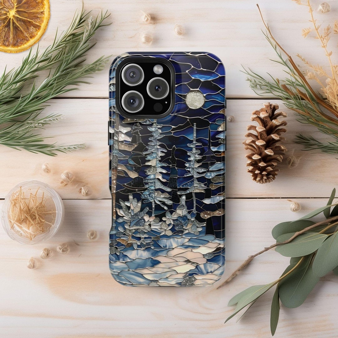 Winter Magsafe Compatible Faux Stained Glass Christmas Cover Celestial ...