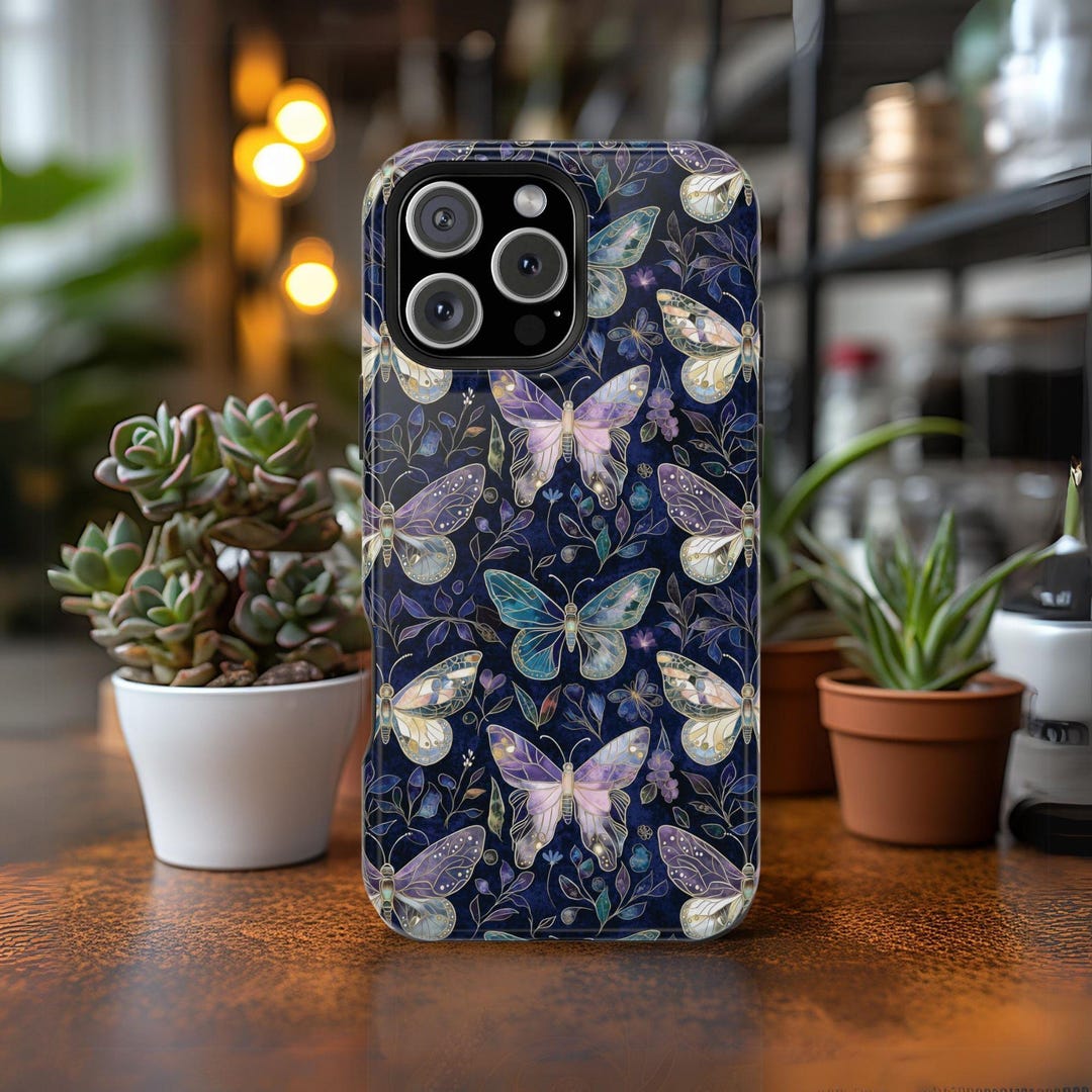 Mystical Moths Magsafe Compatible Phone Case Dark Moody Butterflies ...