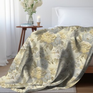 French-inspired Throw Blanket, French Country Inspired Decor, Cream ...