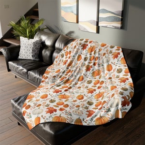 Fall Blanket Thanksgiving Home Decor Pumpkin Blanket Halloween Throw ...
