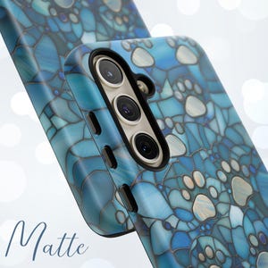 Dog Paw Prints Phone Case Faux Stained Glass Dog Lover Gift Puppy Paws ...