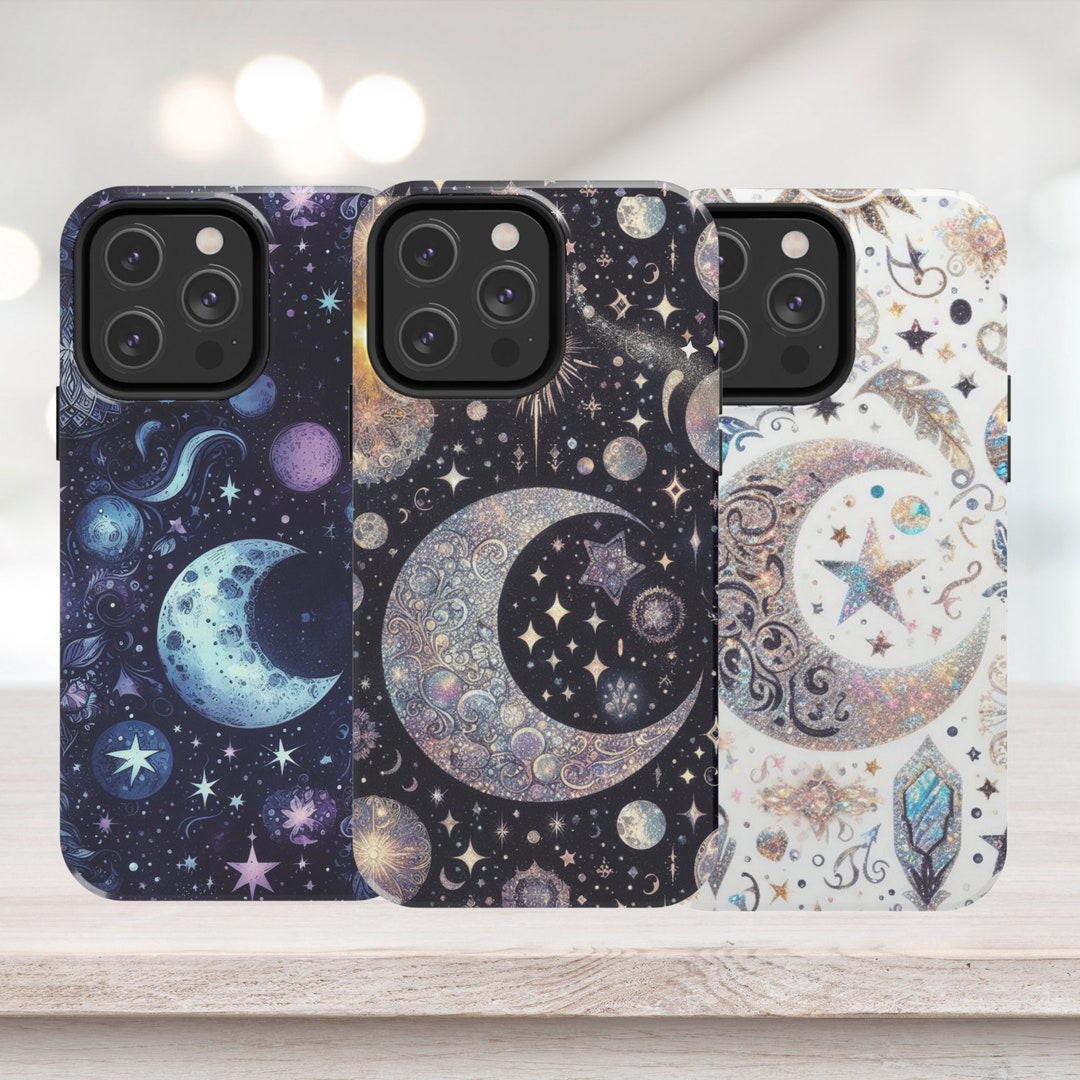 Moon Stars Mystical Phone Case iPhone 11 12 13 14 Pro Max Mini iPhone 7 ...