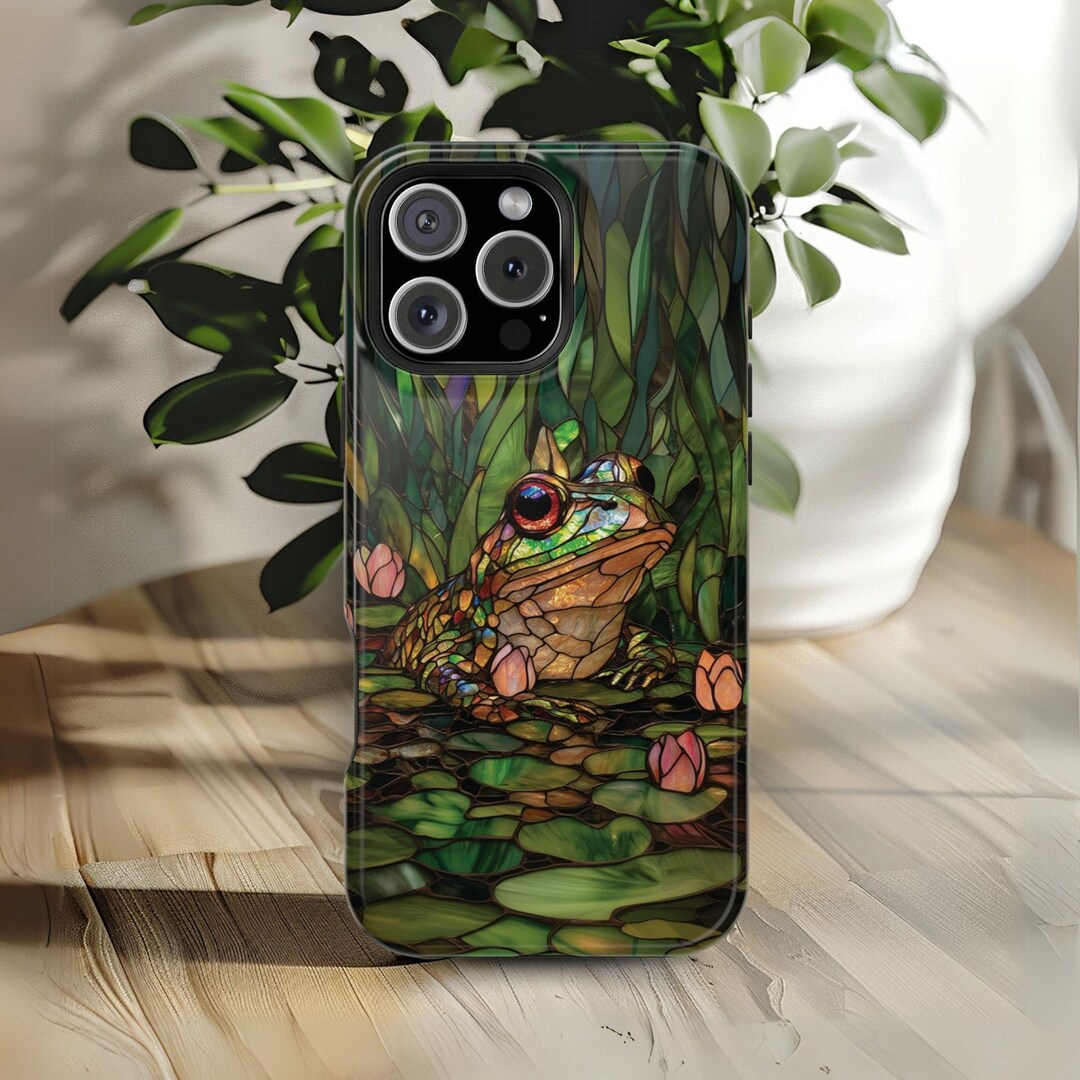 Frog Pond Magsafe® Compatible Phone Case Frogcore Faux Stained Glass ...