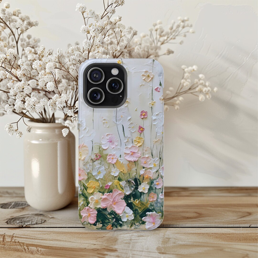 Wildflowers on Stems Phone Case Magsafe Compatible Floral Phone Cover ...
