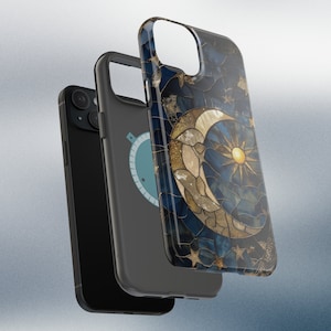 Moon and Stars Phone Case, Celestial Phone Cover Magsafe Compatible ...