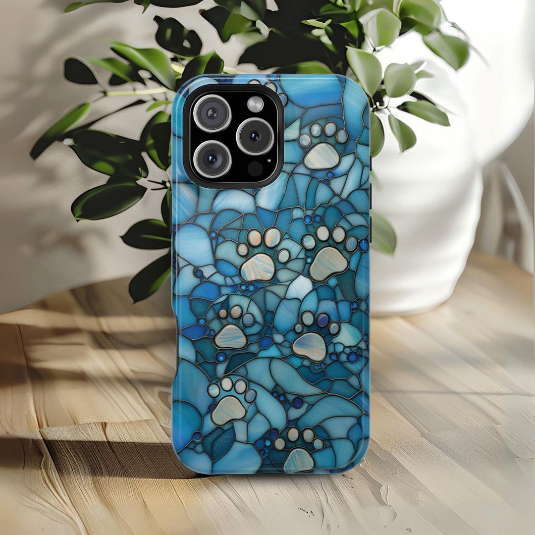 Dog Paw Print Magsafe Compatible Phone Case Puppy Paw Prints Faux ...