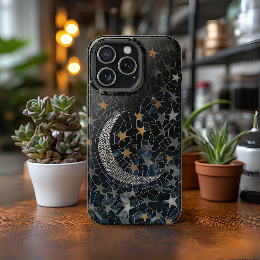 Moon and Stars Magsafe Compatible Phone Case Celestial Midnight Sky ...