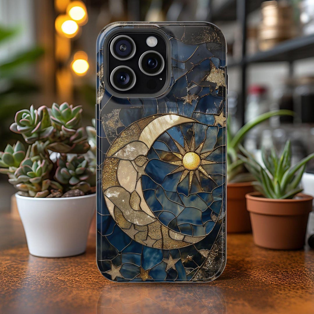 Moon and Stars Phone Case, Celestial Phone Cover Magsafe Compatible ...