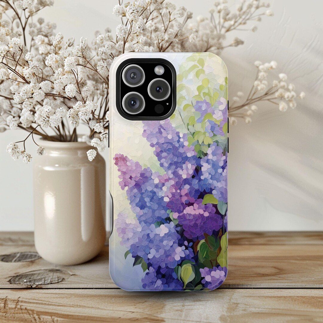 Lilacs Magsafe Compatible Phone Case Flower Phone Case Floral Phone Lilacs Magsafe Compatible Phone Case Flower Phone Case Floral Phone