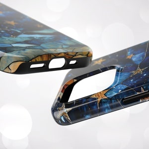 Stars Phone Case Faux Stained Glass, Starry Night Cover, iPhone 11 12 ...