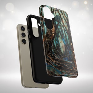 Forest Phone Case Enchanted Woods Cover Faux Stained Glass Magical ...