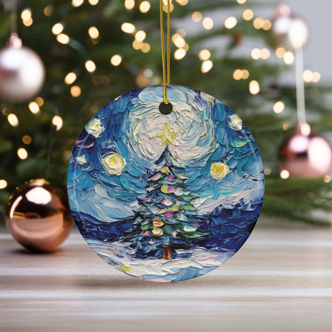 Starry Christmas Night Ornament Christmas Tree Ornament Celestial ...