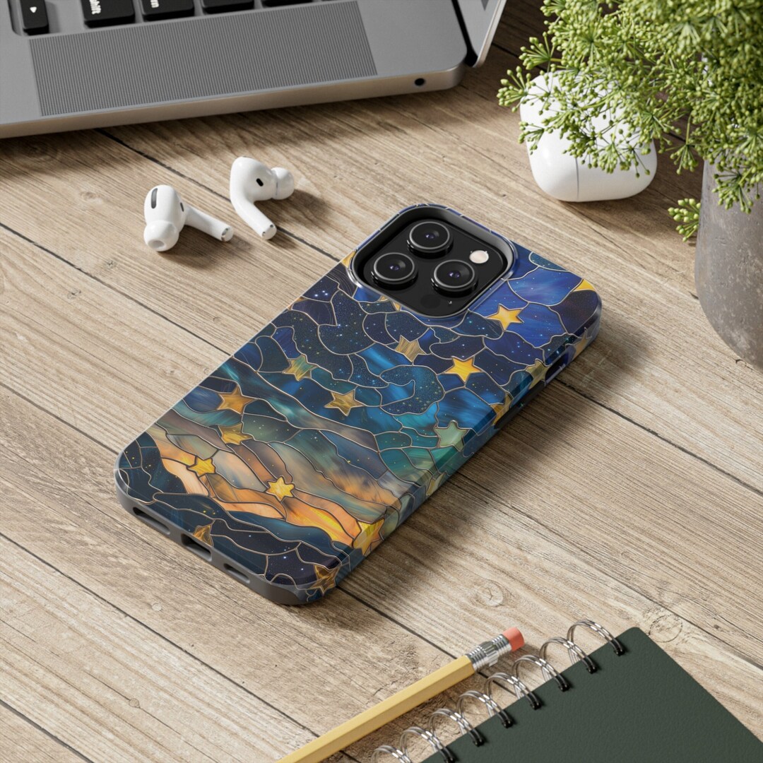 Space Phone Case, Starry Night Sky Phone Cover, Moon and Stars, Cosmic ...