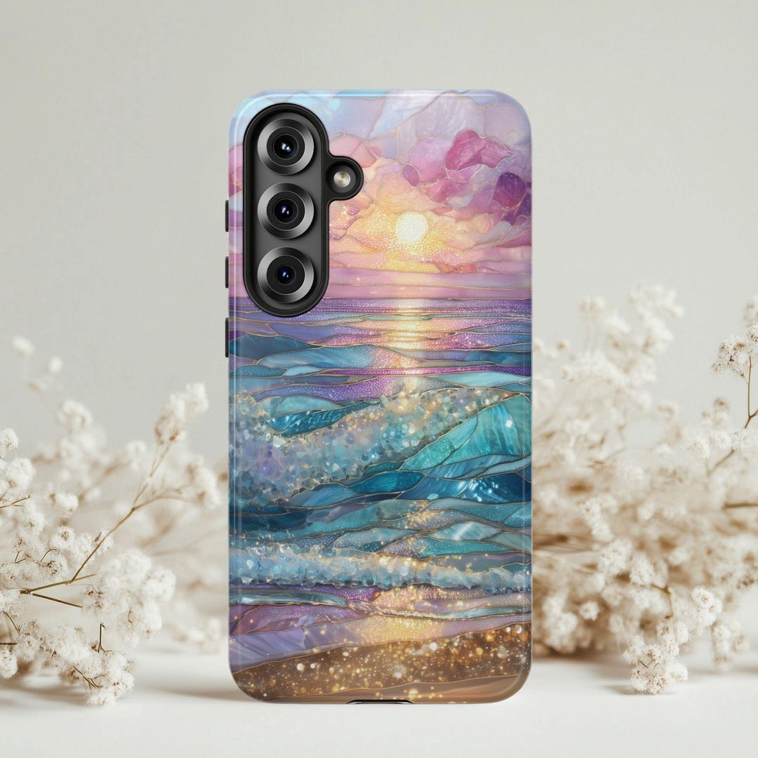 Beach Sunset Phone Case Ocean Waves Aesthetic, Coastal Summer Phone ...