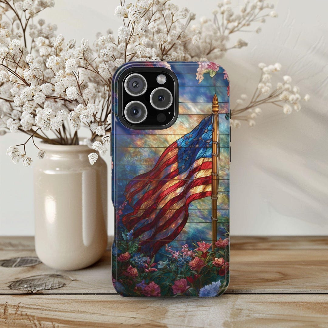 American Flag Magsafe Compatible Phone Case for Iphone, 4th of July ...