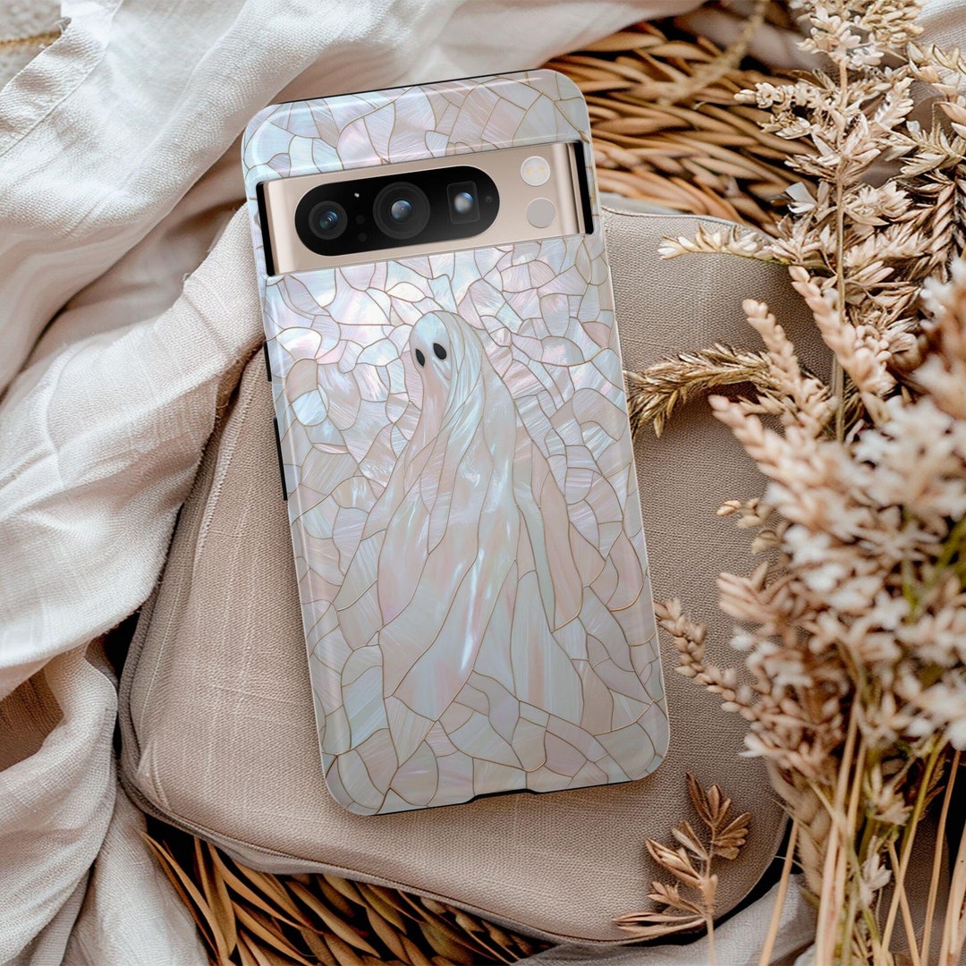 Spooky Ghost Phone Case Faux Stained Glass Halloween Phone Case Cute ...