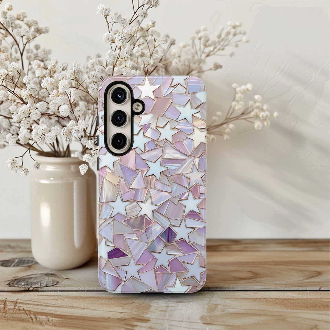Stars Faux Stained Glass Mosaic Phone Case Celestial Phone Cover Star ...