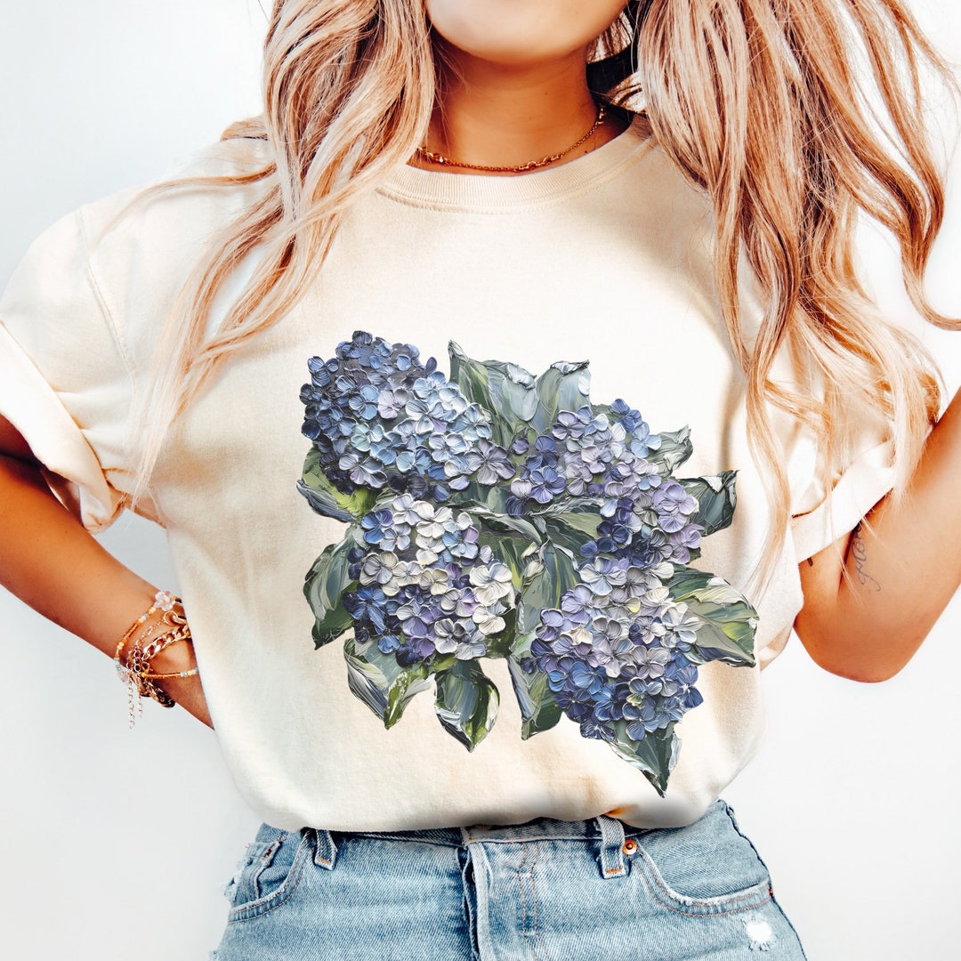 Garden Shirt Hydrangea T-shirt Floral Comfort Colors T Shirt Cottage ...