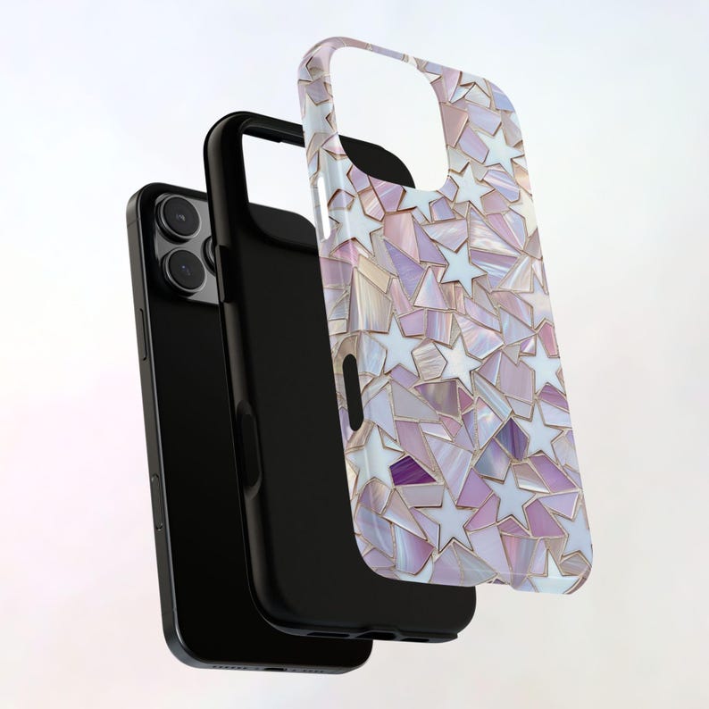 Stars Faux Stained Glass Mosaic Phone Case Celestial Phone Cover Star ...