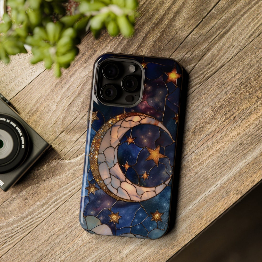 Moon and Stars Phone Case, Magsafe Compatible, Starry Night Sky Phone ...