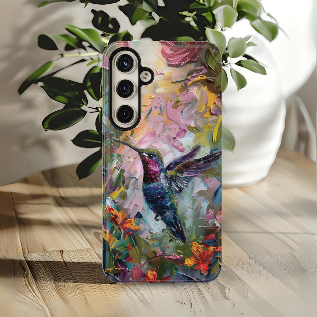 Tropical Hummingbird Phone Case Floral Bird Phone Cover Birdwatchers ...