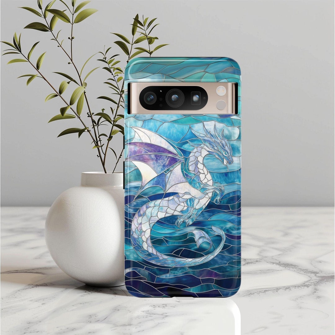 Dragon Faux Stained Glass Phone Case Medieval Phone Cover Mythical ...