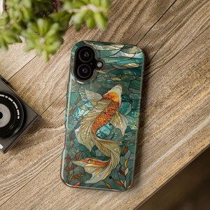 Koi Fish Magsafe Compatible Phone Case Underwater Zen Faux Stained ...