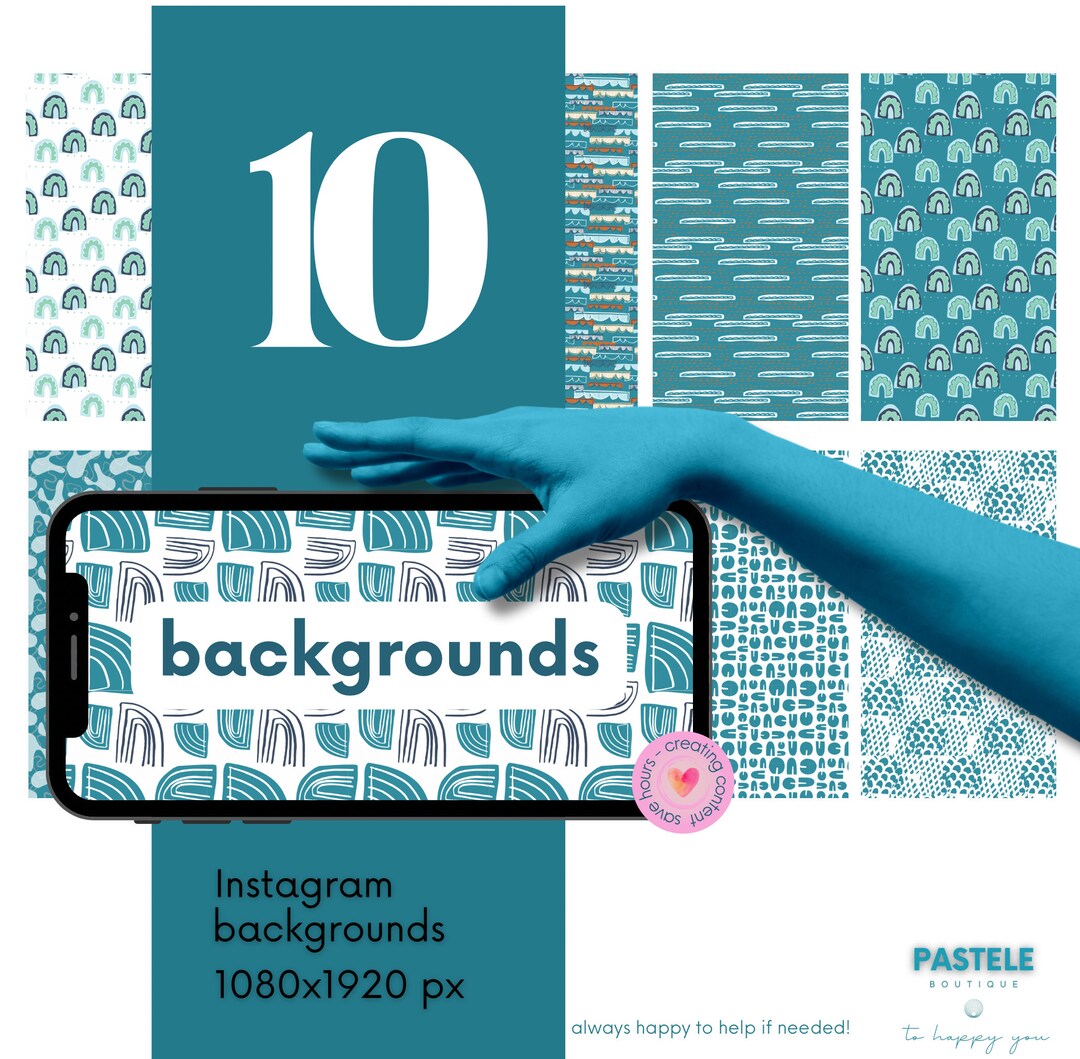 Instagram Backgrounds Blue - Etsy