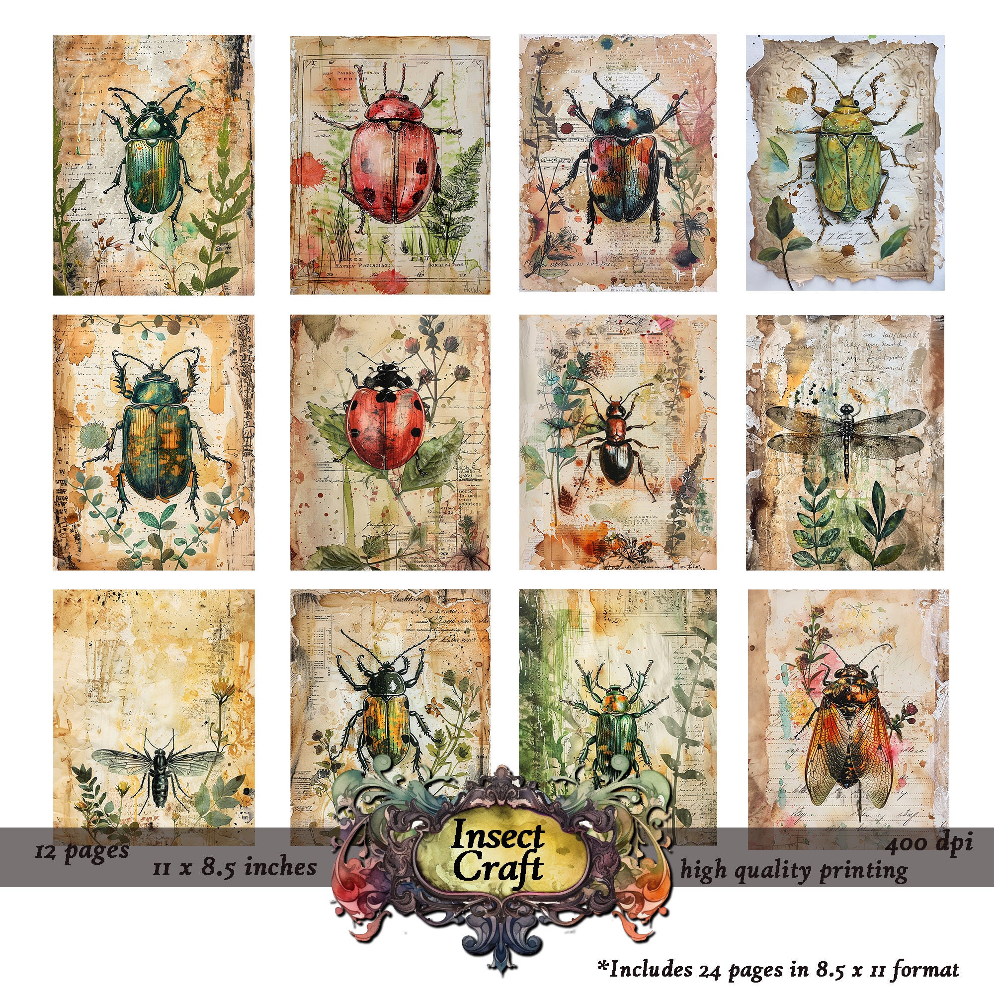 Insect Craft-bugging Out, Insect Junk Journal, Bug Printable ...