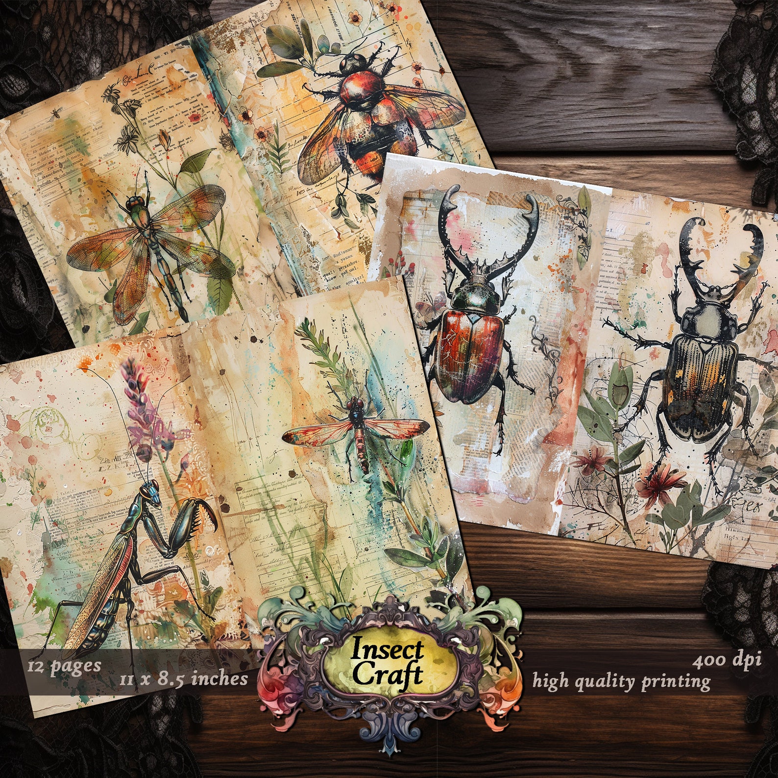 Insect Craft-bugging Out, Insect Junk Journal, Bug Printable ...