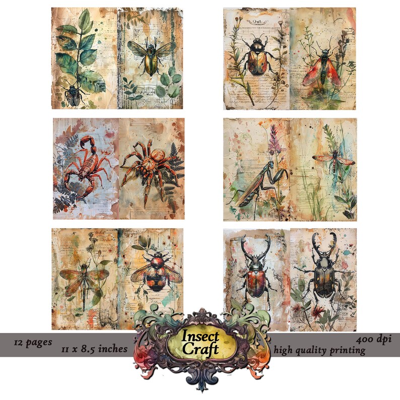 Insect Craft-bugging Out, Insect Junk Journal, Bug Printable ...
