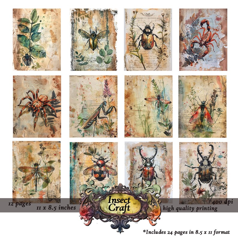 Insect Craft-bugging Out, Insect Junk Journal, Bug Printable ...